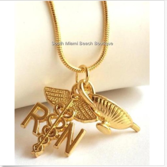 Jewelry | Rn Nursing Caduceus Necklace Nightingale Lamp | Poshmark
